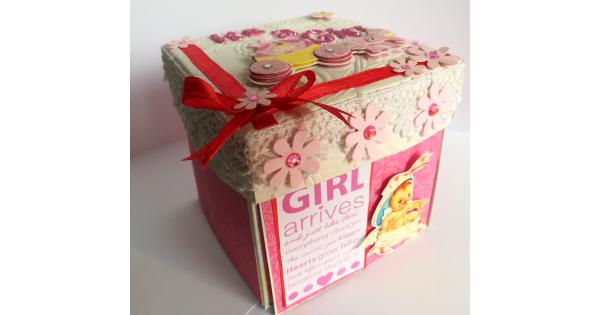 Buy Baby Girl Explosion Box | QuillingTreasures.com